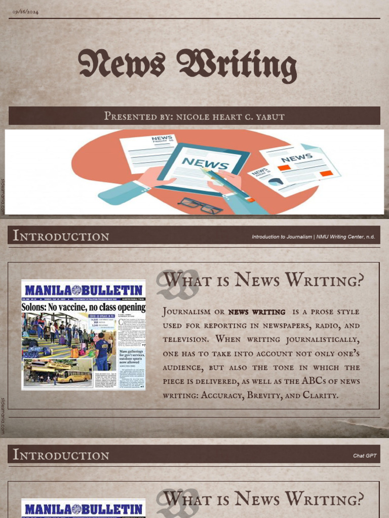 News Writing | PDF | News | Journalism