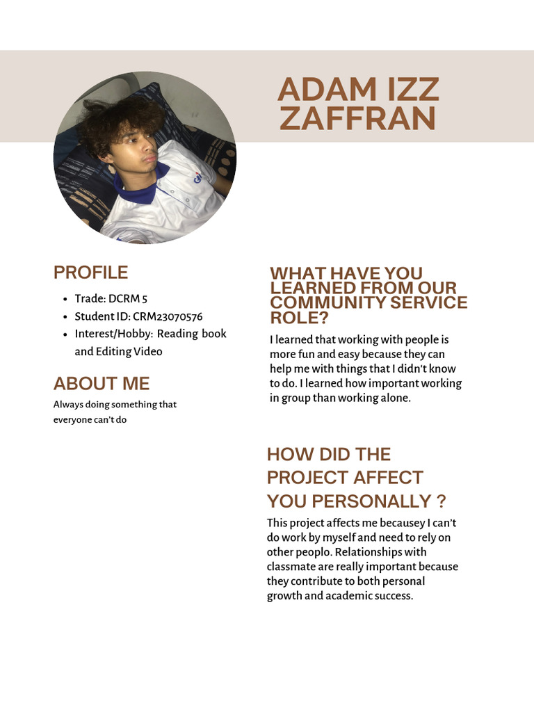 Izz Biodata | PDF