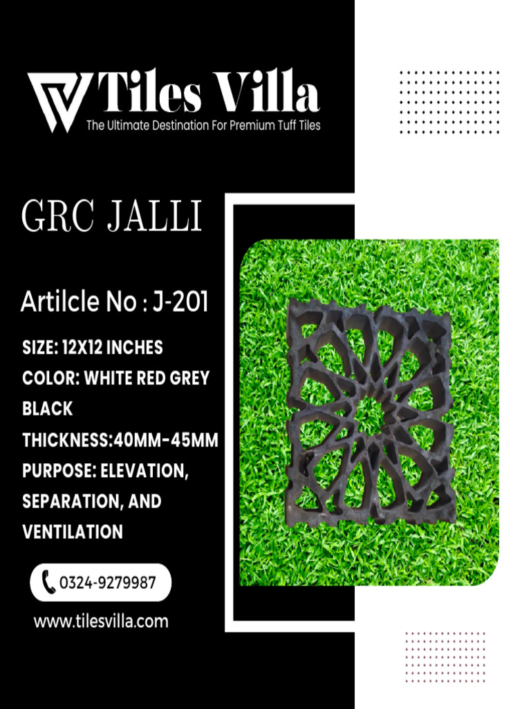 GRC Jalli Articles - Tiles Villa | PDF