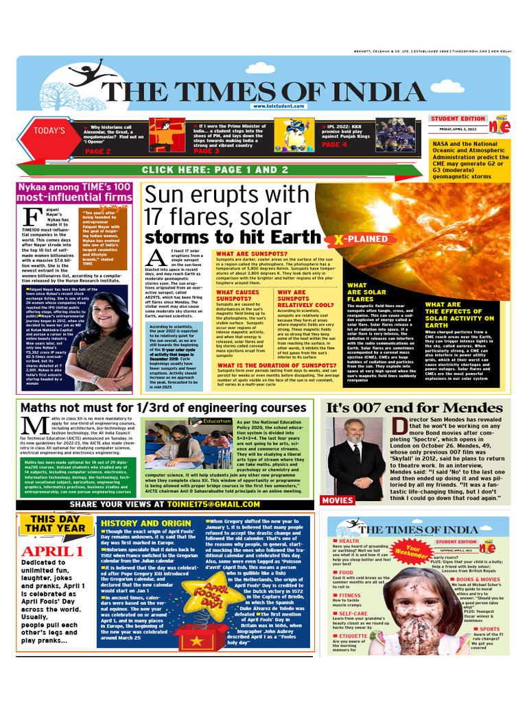 SEO-Optimized Student Newspaper Highlights | PDF | Solar Flare | Sun