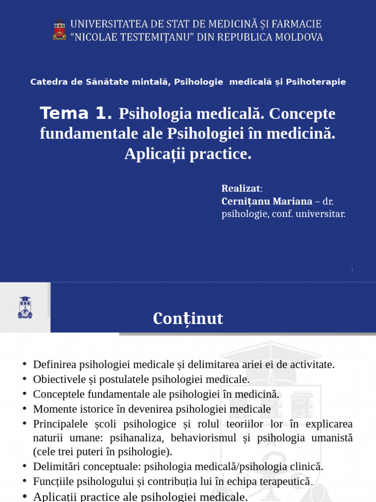 TEMA 1 Concepte Ps Med Prelegere 2024-2025-100960 | PDF