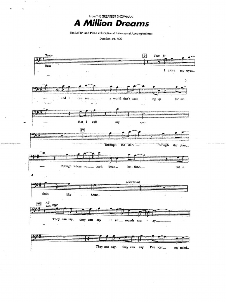 A Million Dreams | PDF