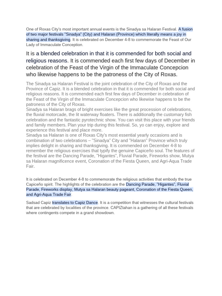 One of Roxas City | PDF