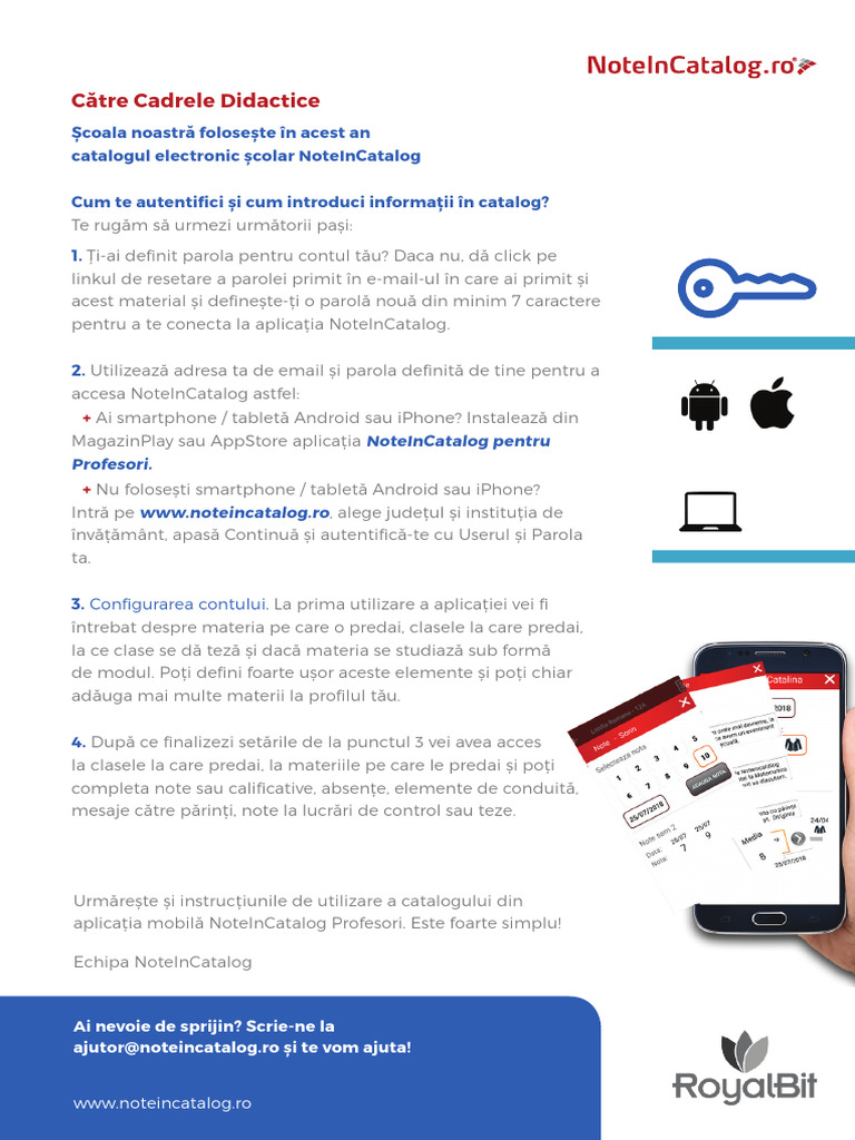 Instructiuni Profesori | PDF