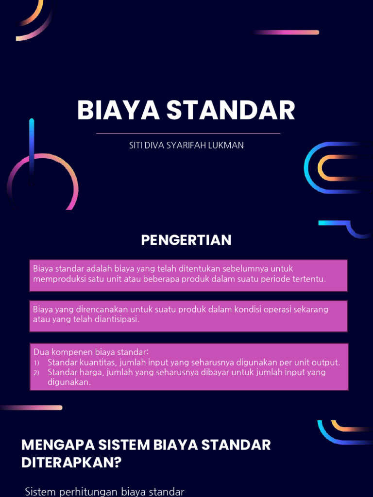 Biaya Standar | PDF