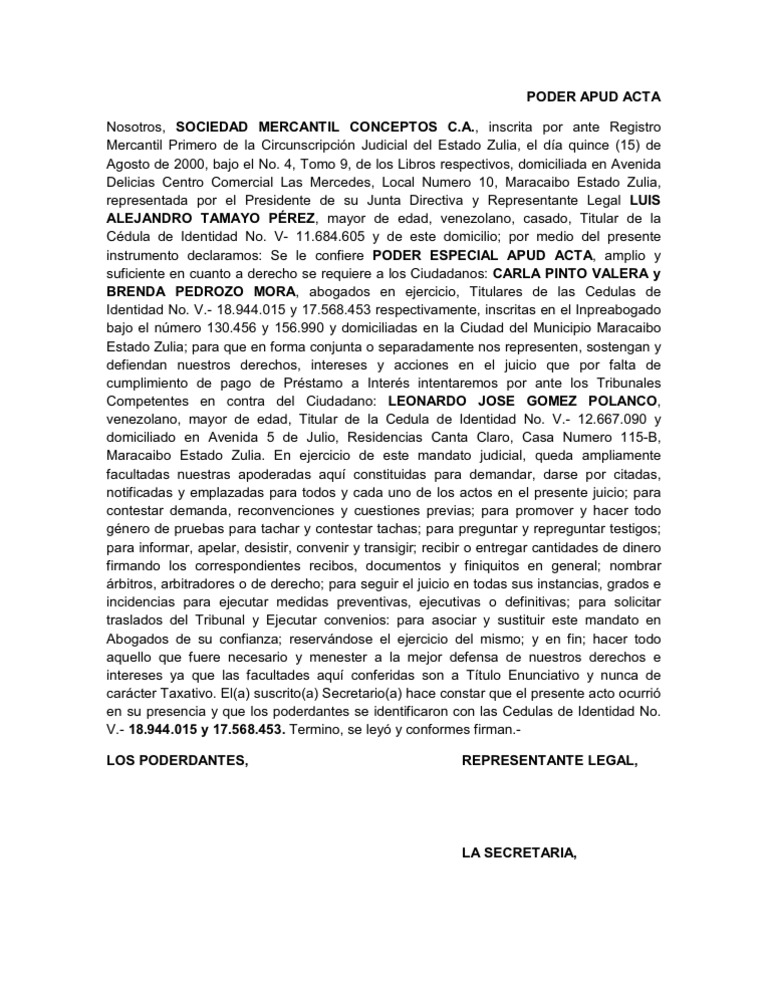 Modelo de Poder Apud Acta