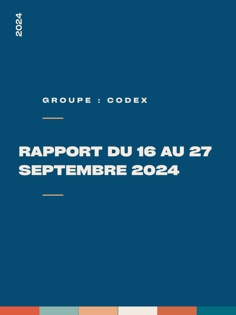 Rapport de Stage Professionnel Moderne Coloré | PDF