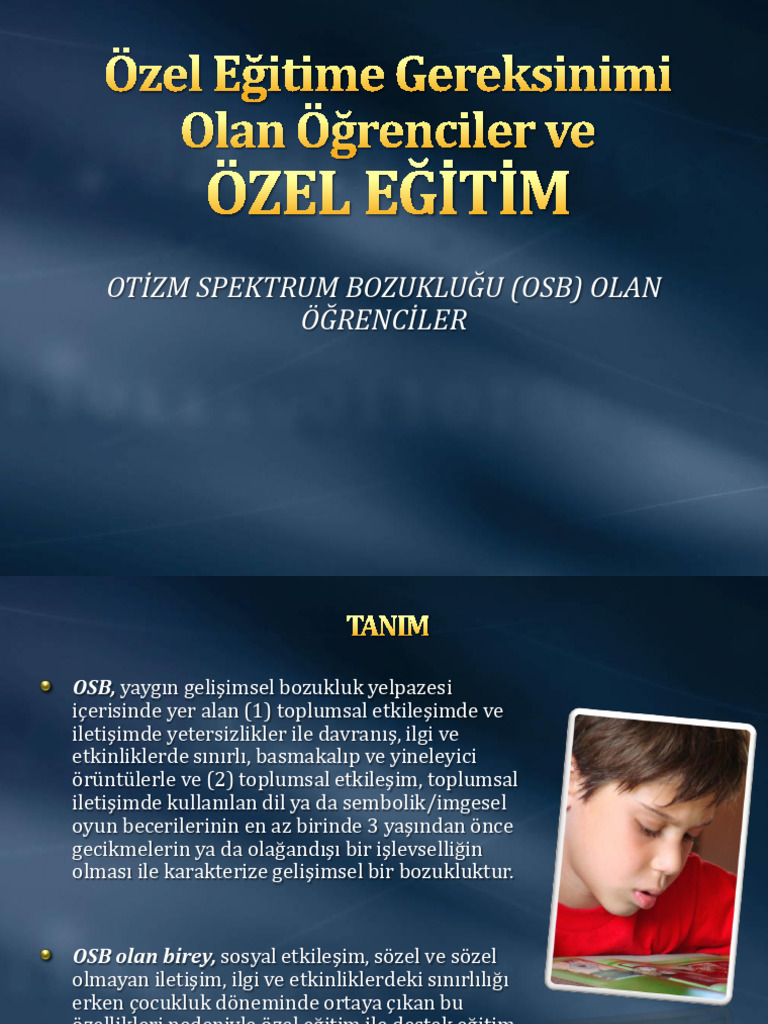 6 - Özel E Itim Otizm Spektrum Bozuklu U | PDF