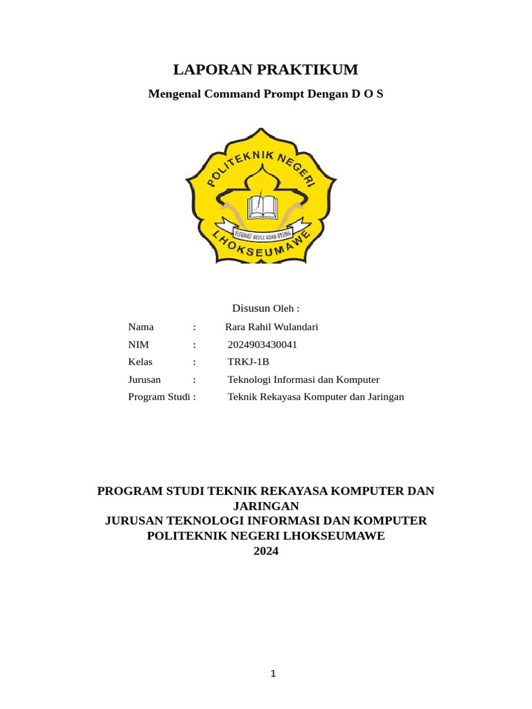 LAPORAN PRAKTIKUM Rahil | PDF