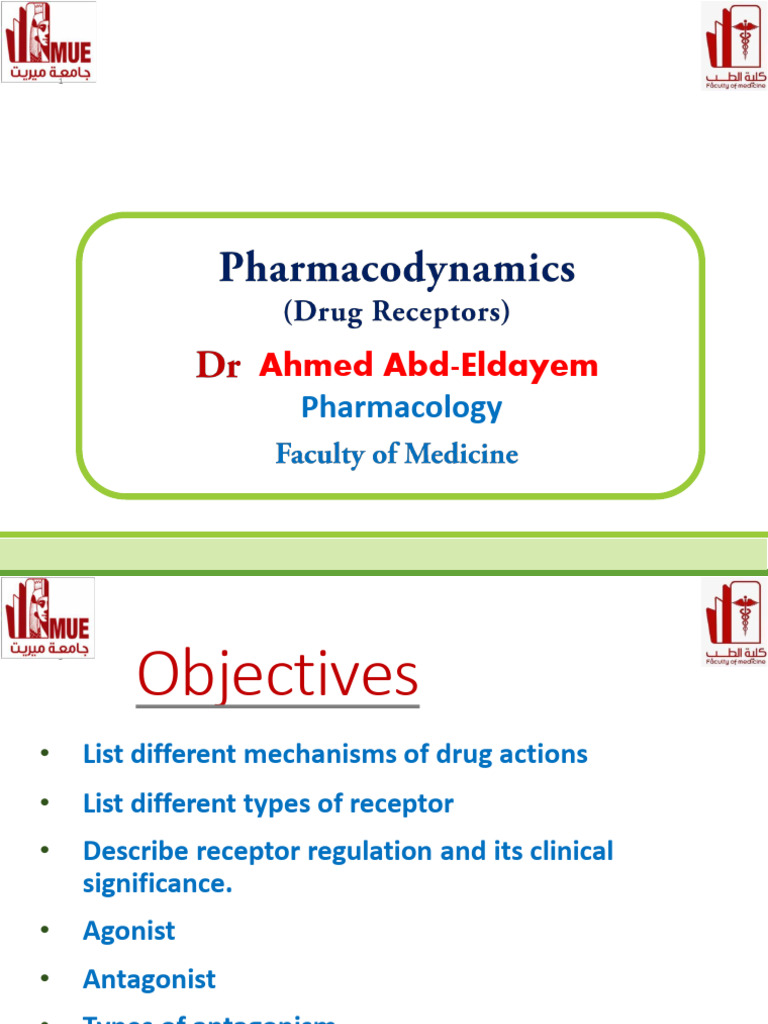 Lecture 2 (Pharmacodynamics) | PDF