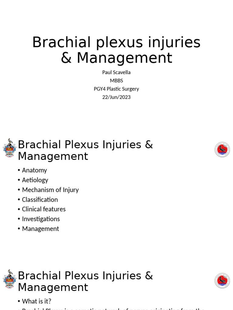 Brachial Plexus Injuries | PDF