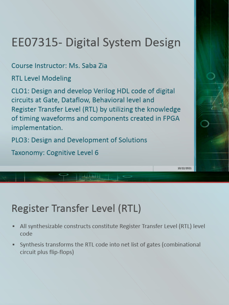 L06 RTL Modeling | PDF