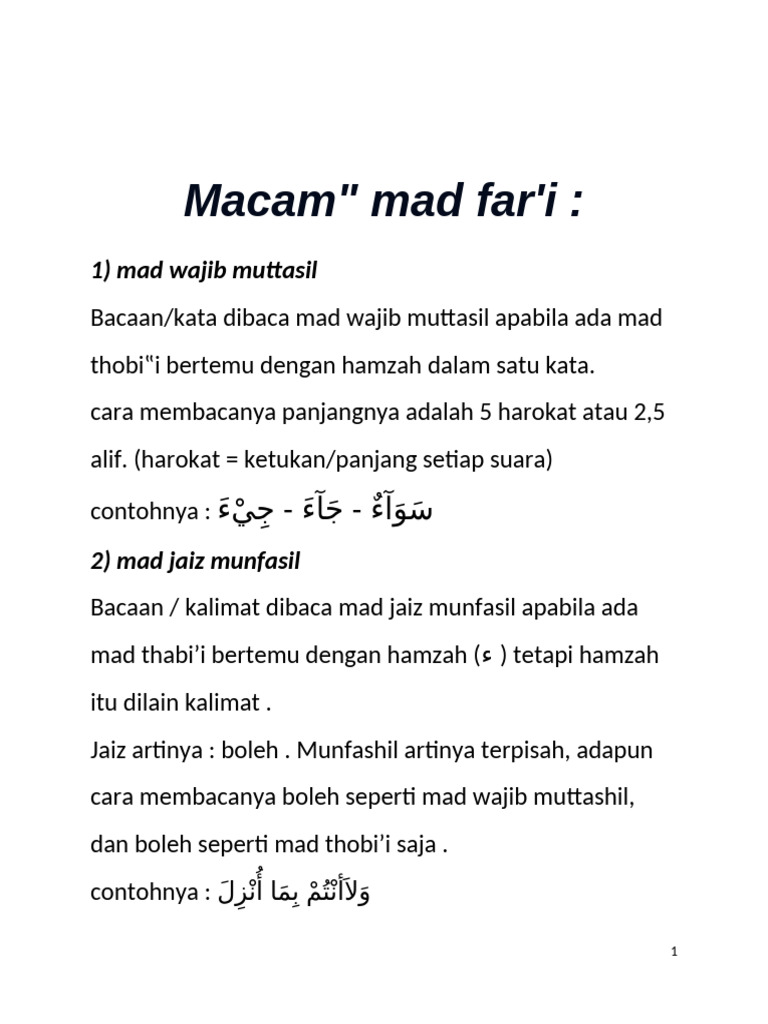 Macam-Macam Mad | PDF