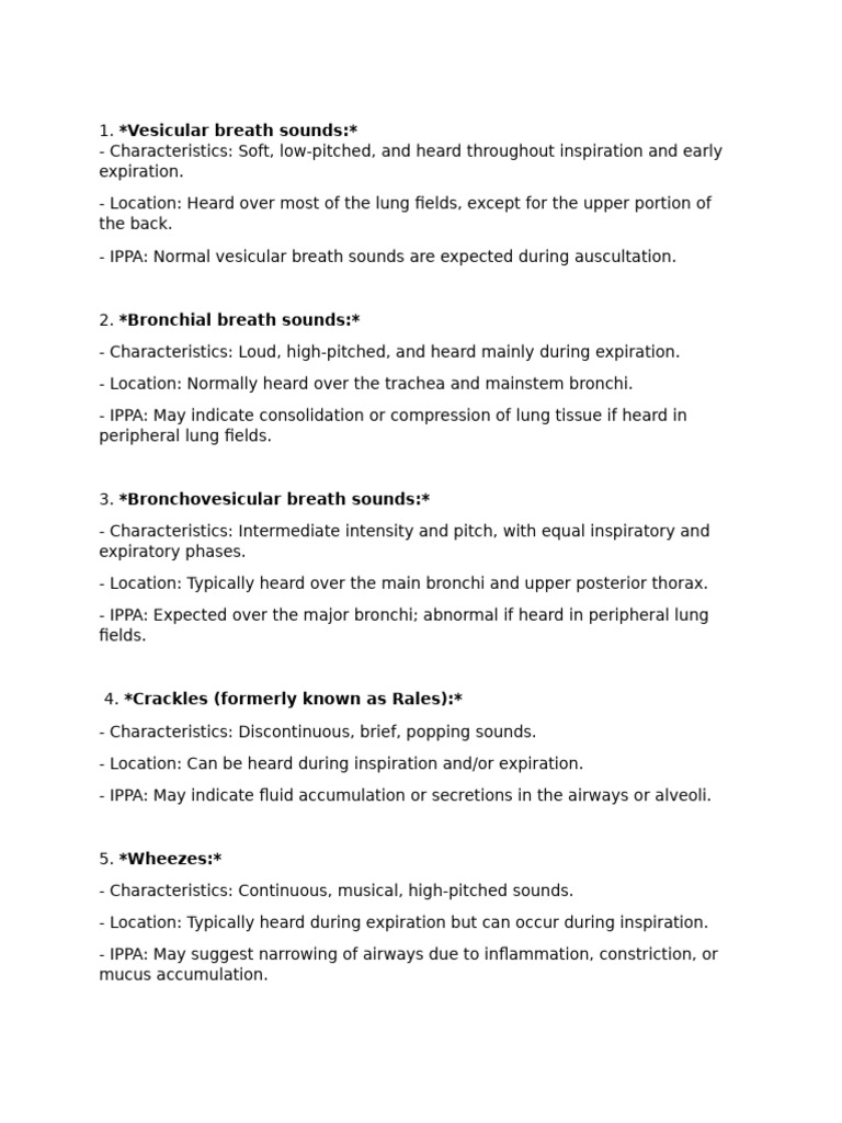 Types of Breathing Notes | PDF | Respiratory Tract | Lung