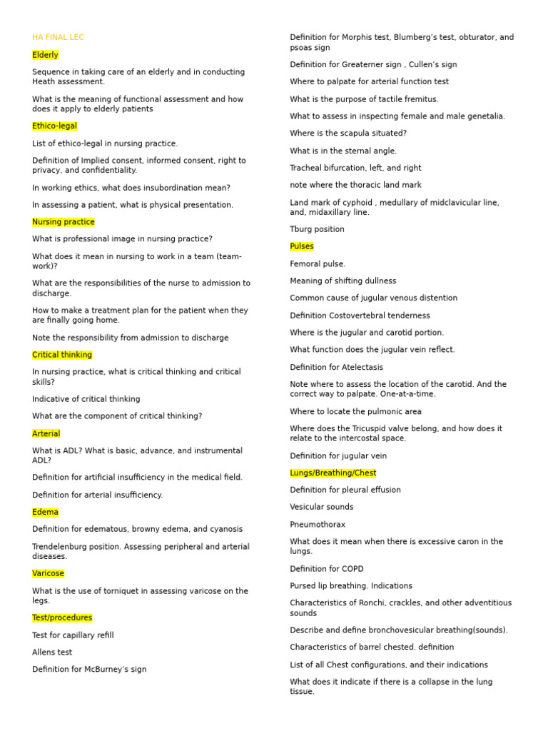 HA Pointers Quiz Extra | PDF | Edema | Science & Mathematics