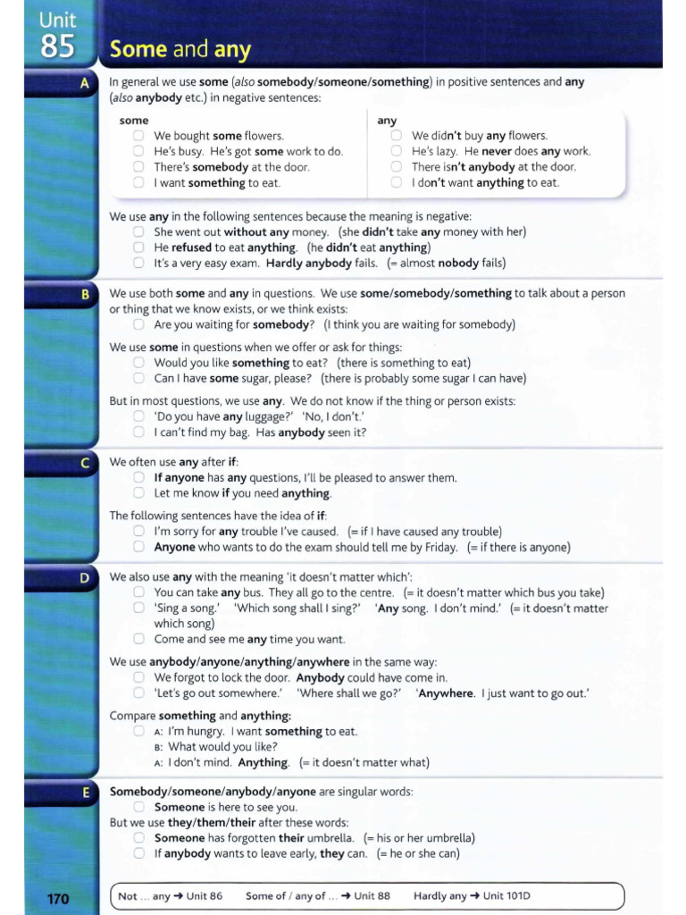 Some & Any | PDF