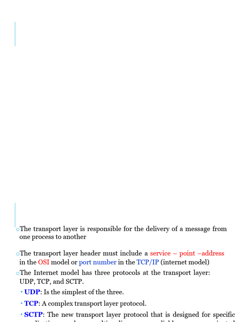 UNit-4 Transport Layer | PDF