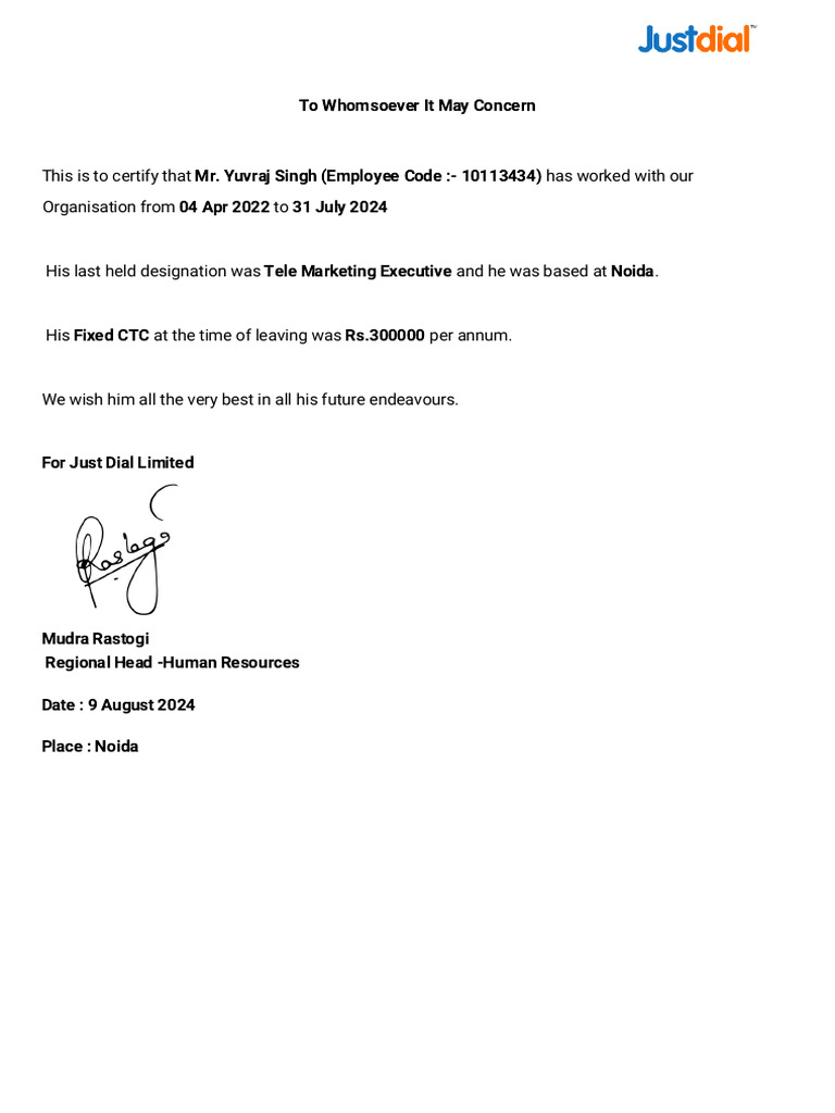 Yuvraj Experience | PDF