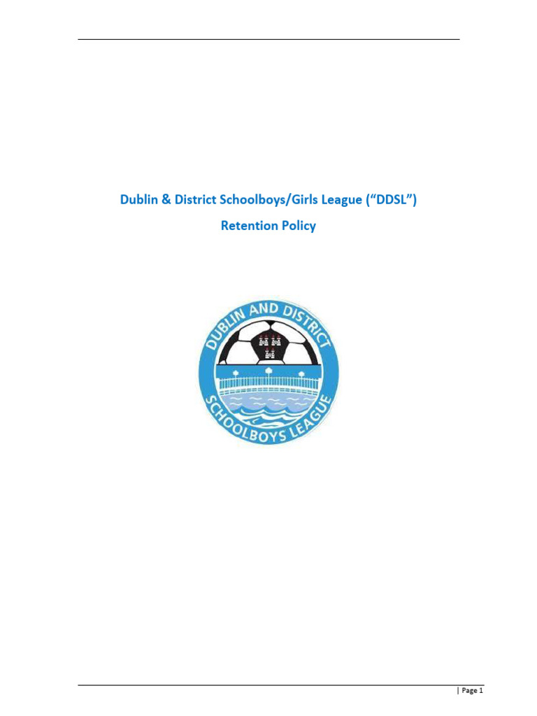 DDSL Retention Policy 1 | PDF