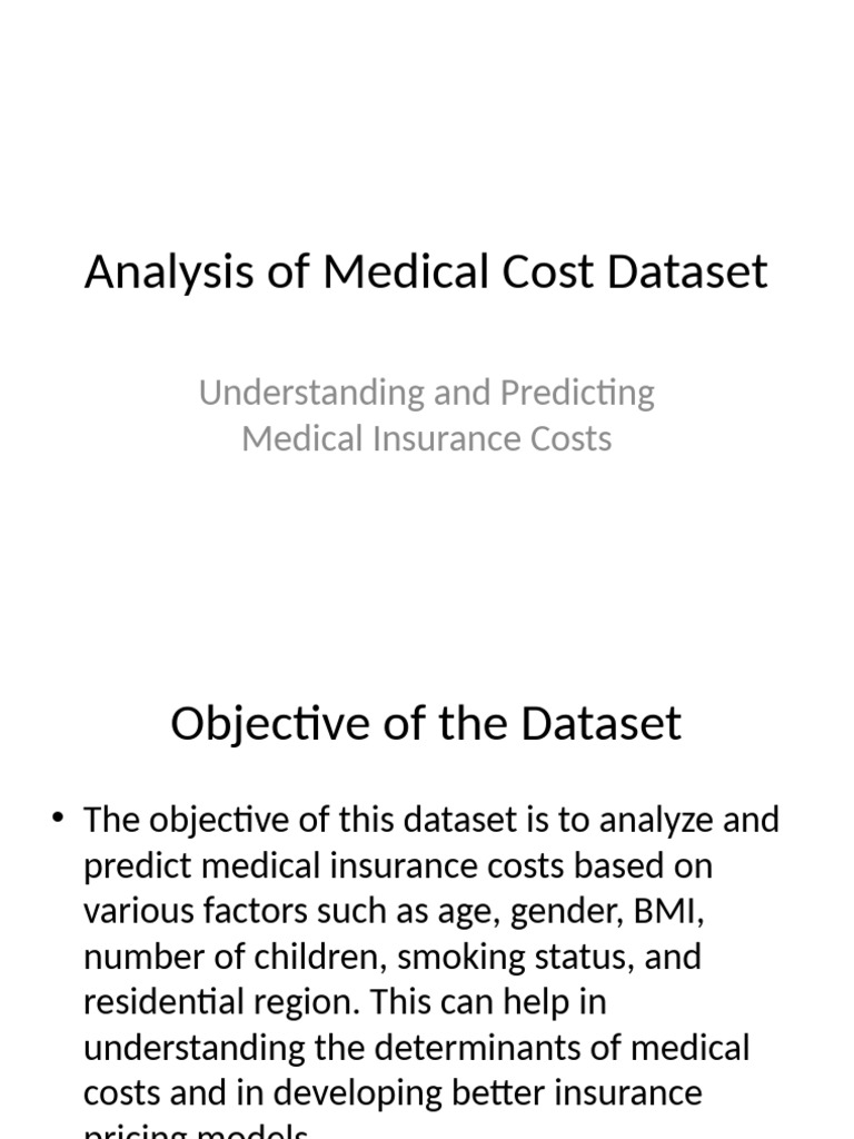 Medical Cost Dataset Analysis | PDF Medical Cost Dataset Analysis | PDF