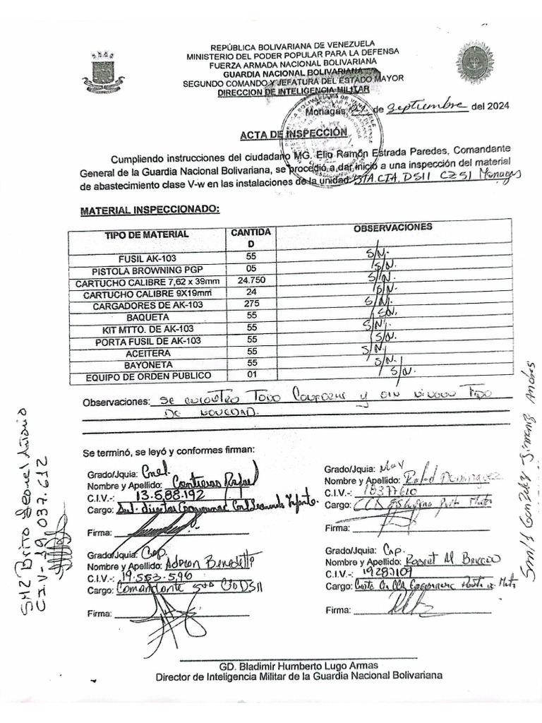 Actas de Inspección D-511. | PDF