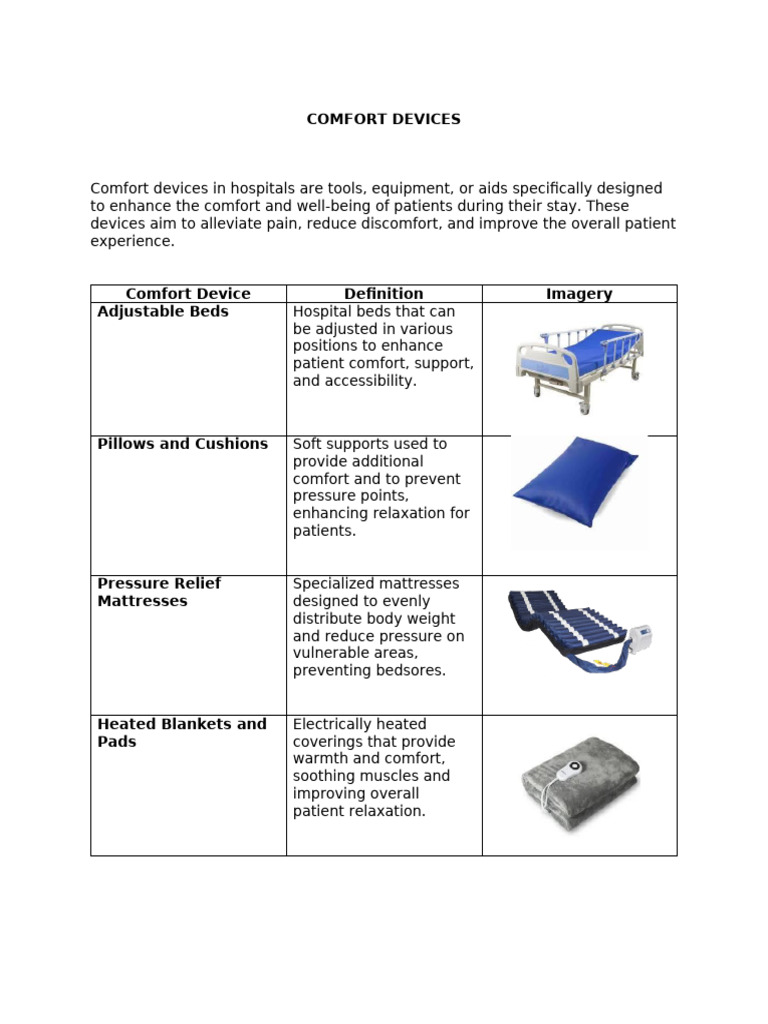 Comfort Devices | PDF
