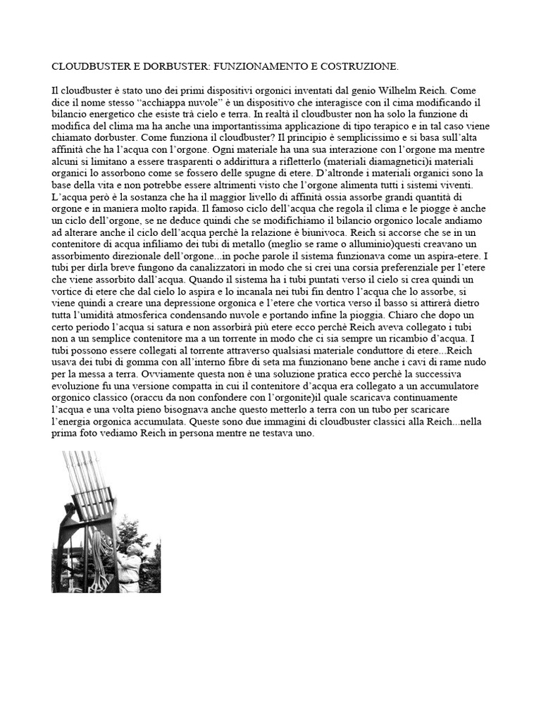 Cloudbuster e Dorbuster | PDF