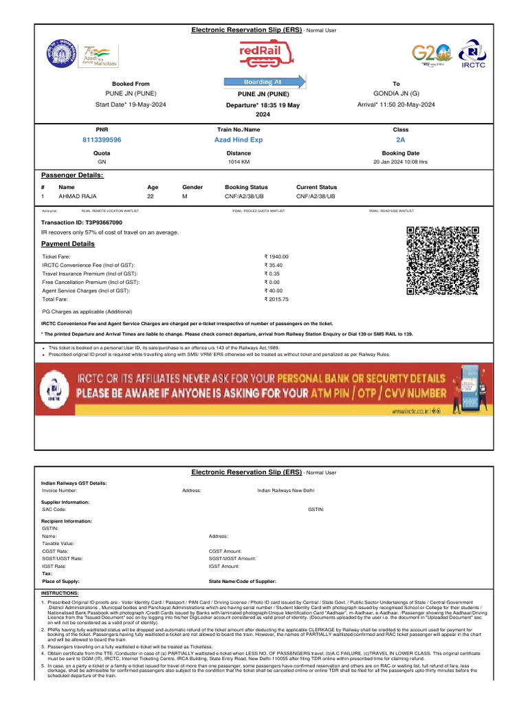 Ticket | PDF | Identity Document | Payments