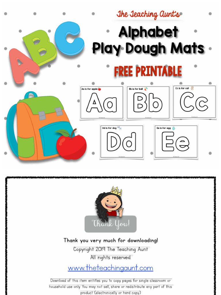 Alphabet Play Dough Mats | PDF