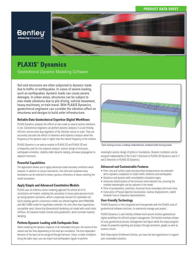 PDS PLAXIS Dynamics LTR EN HR | PDF