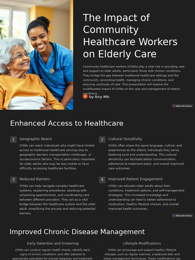 The Impact of Community Healthcare Workers On Elderly Care | PDF ...