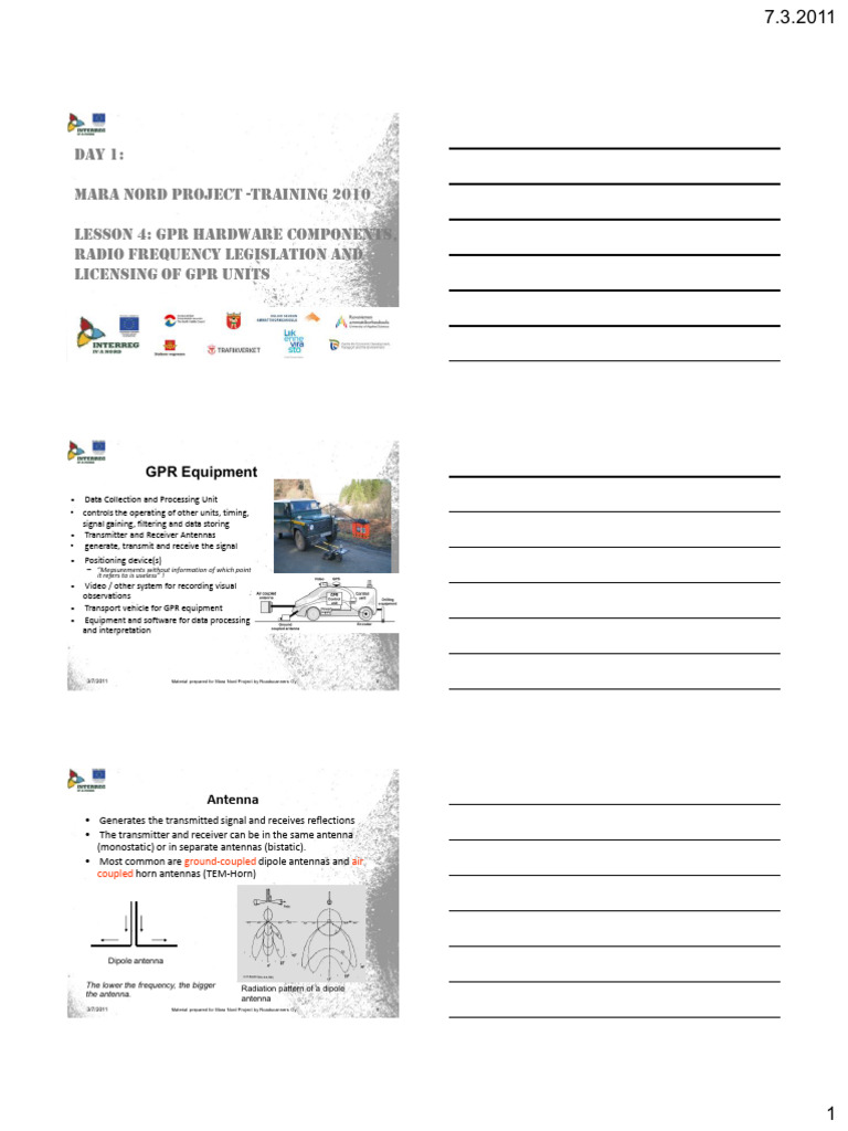 Lesson 9 - Practical Examples of GPR in Site Investigations - Mara Nord | PDF