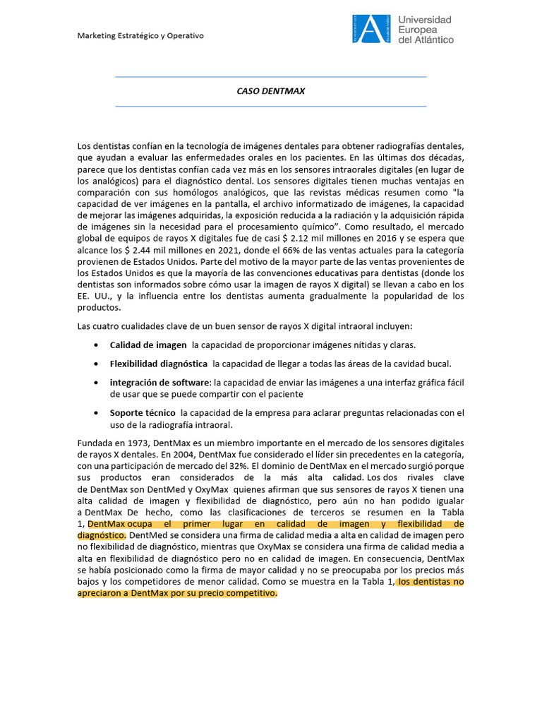 Caso DentMax | PDF