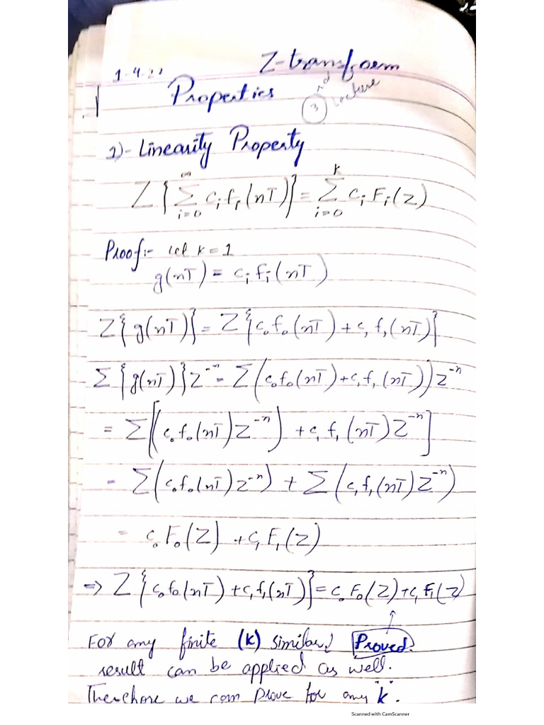 Z Transform Pdf