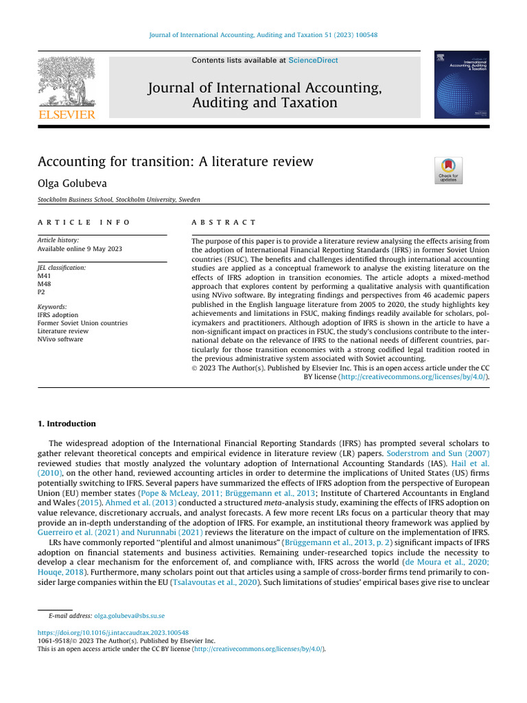 Journal of International Accounting, Auditing and Taxation: Olga ...