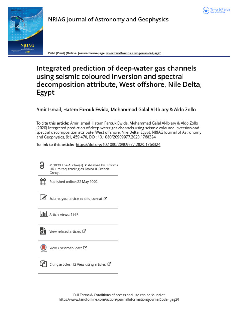 Integrated Prediction of Deep-Water Gas Channels Using Seismic Coloured Inversion and Spectral ...