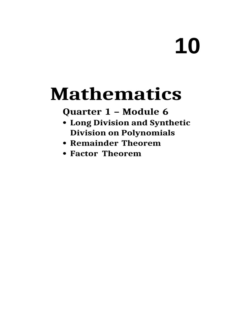 6 - Q1 Math | PDF