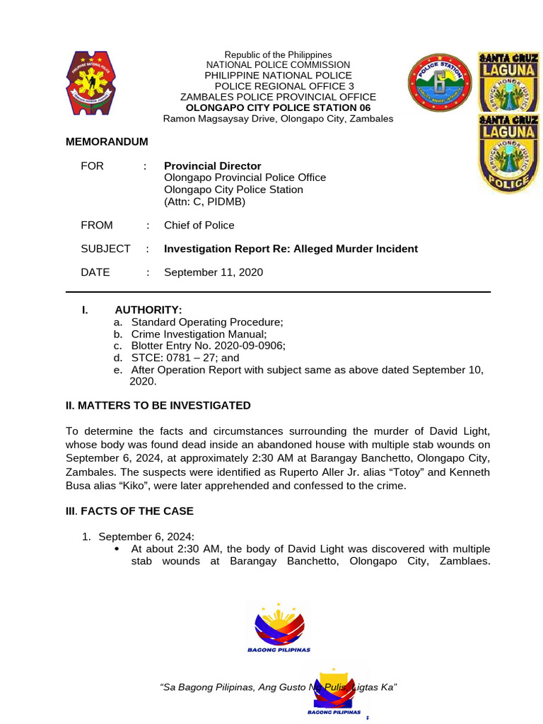 Investigation Report | PDF