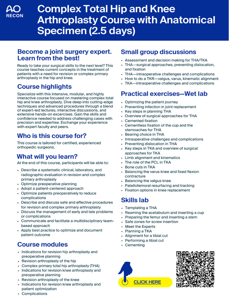 AO Recon Complex Total Hip and Knee | PDF | Medicine | Musculoskeletal ...
