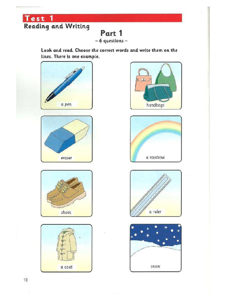 Movers 6 Test 1 | PDF