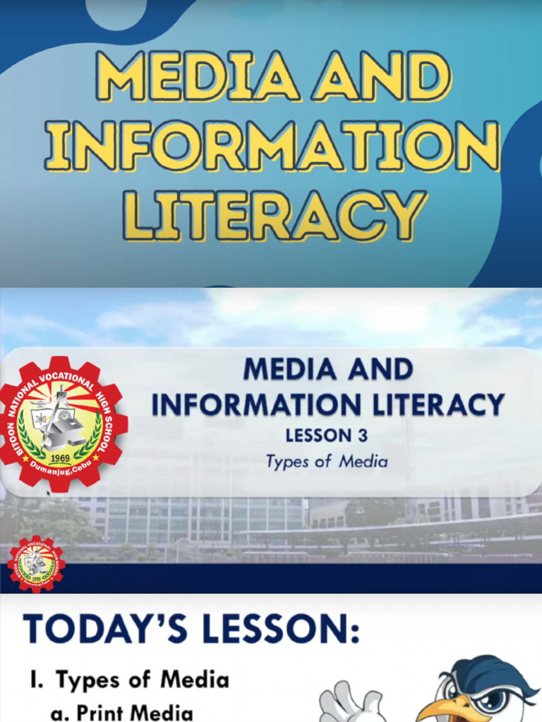 MIL - Lesson 3 - Types of Media | PDF