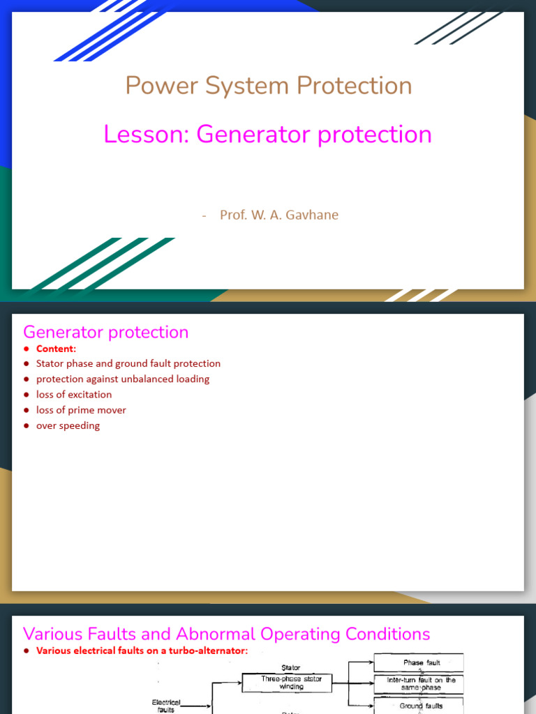 3b PSP Generator Protection | PDF