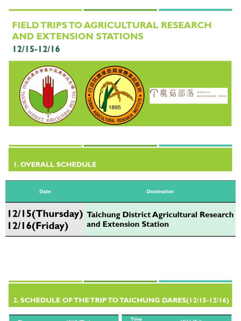 Field Trip Information - 2022 | PDF