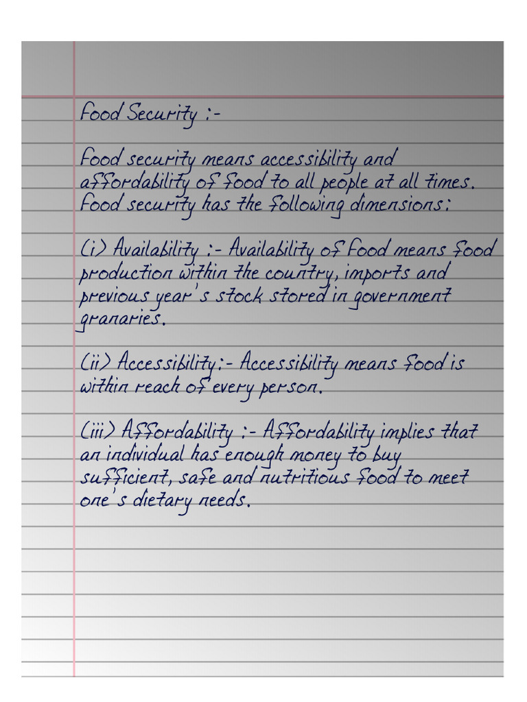 Food Security | PDF