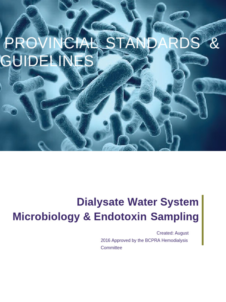 Dialysate Water System Microbiology and Endotoxin Sampling | PDF