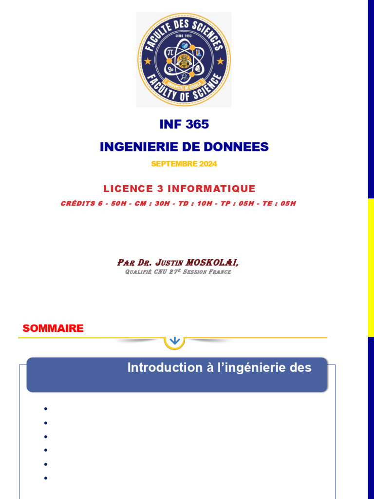 Cours INF 365 2024 Chap1L3 | PDF
