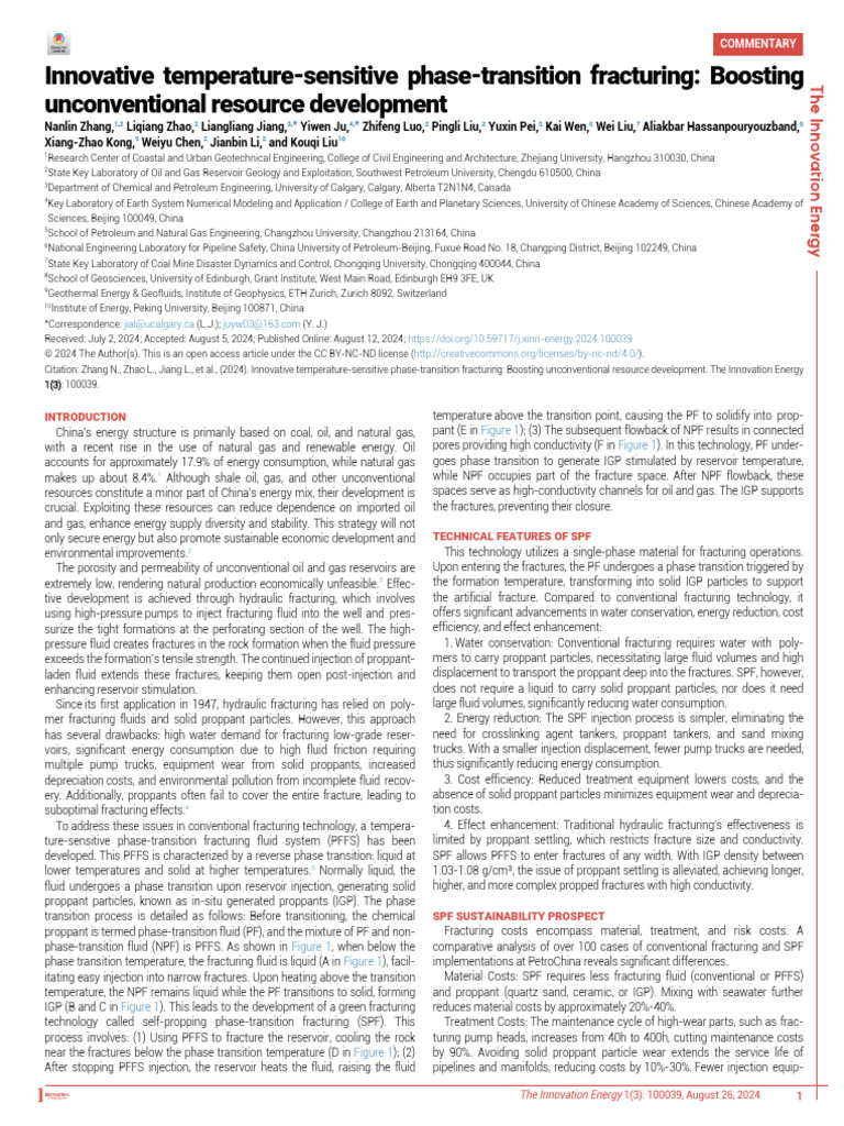 Innovative Temperature-Sensitive Phase-Transition Fracturing - Boosting Unconventional Resource ...
