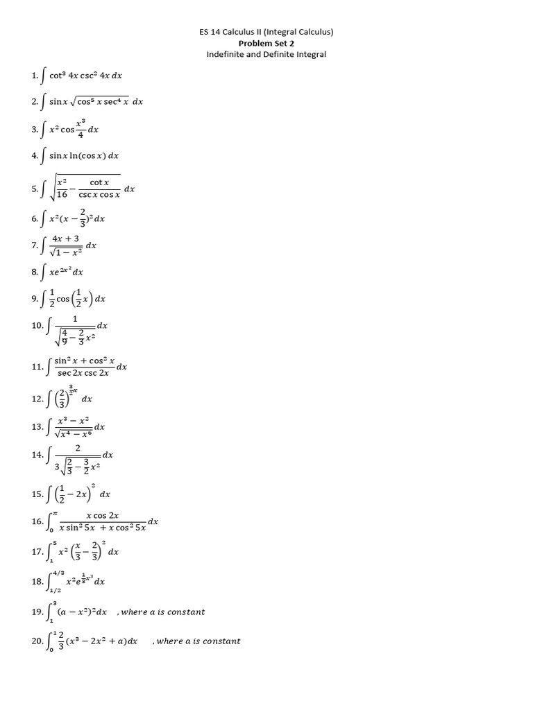 ES 14 Problem Set 2 | PDF