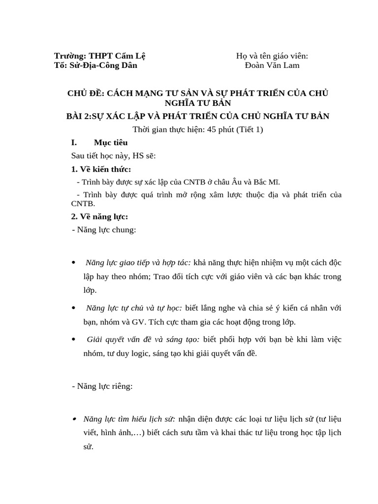 Phu Luc 4 Mau Ke Hoach Bai Day | PDF