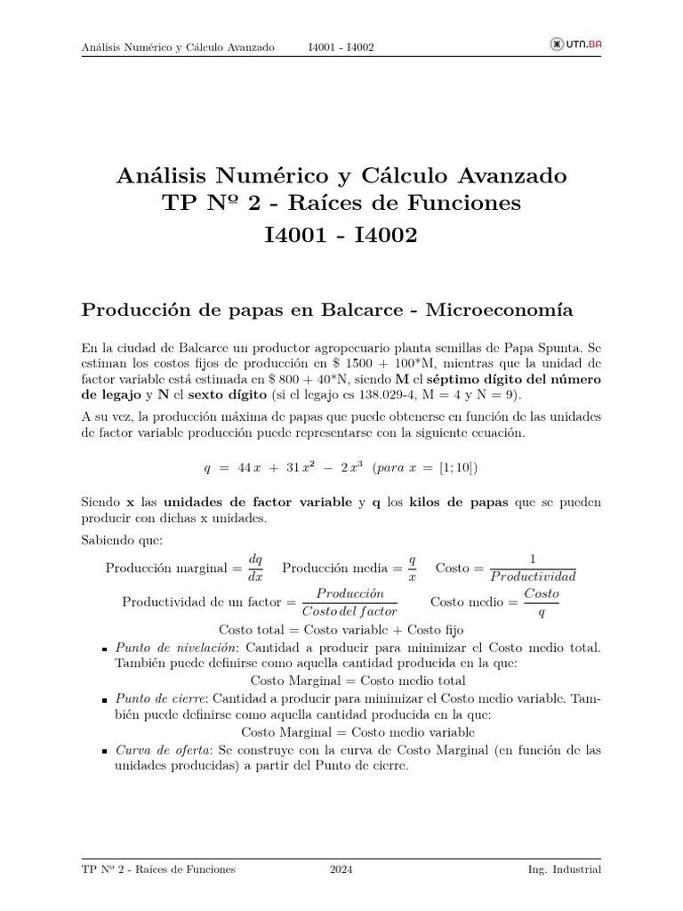 TP2 - Raíces de Funciones | PDF